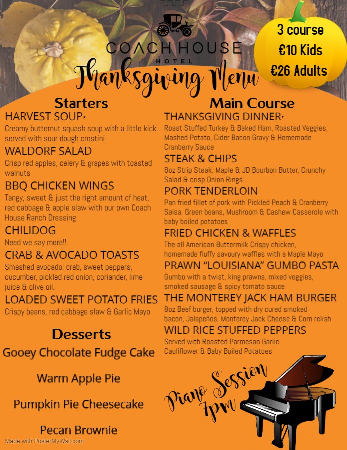 Restaurant Theme Nights – Coach House Hotel